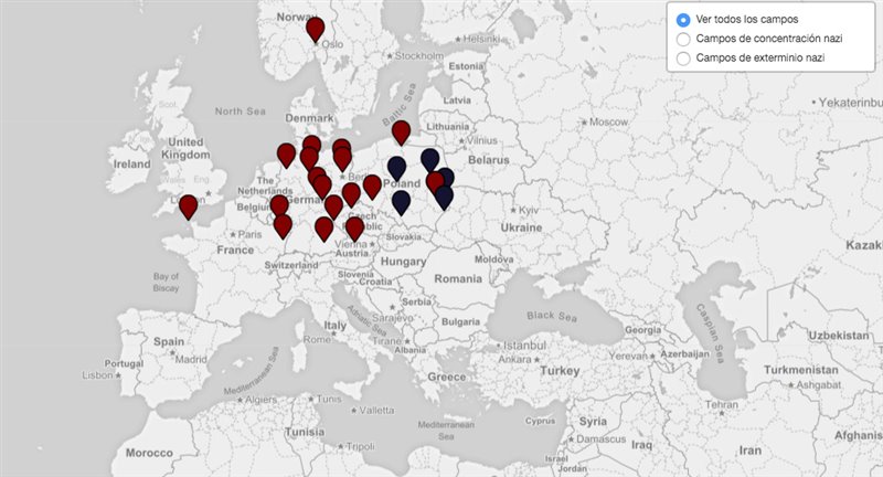 Mapa De Los Campos De Concentración Del Holocausto Nazi Concentration