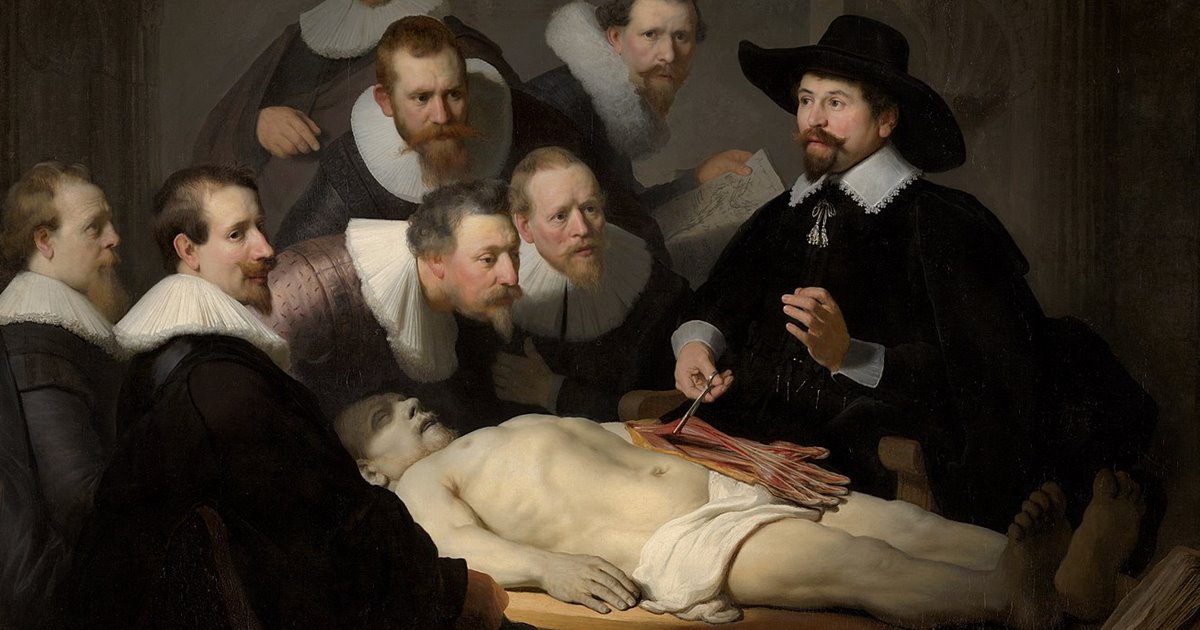 Lección de anatomía, la precoz obra maestra de Rembrandt